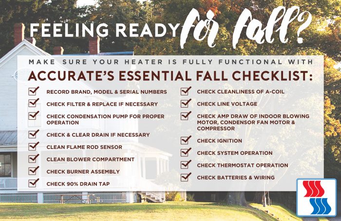 HVAC Fall Checklist | Accurate Heating & Cooling